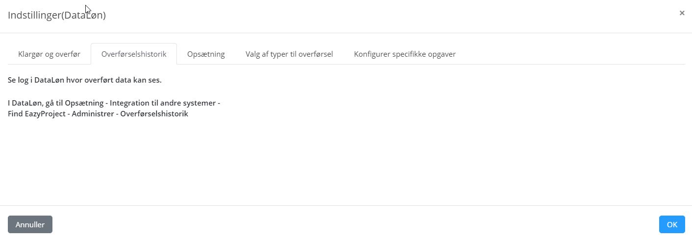 Guide til Dataløn integration - EazyProject