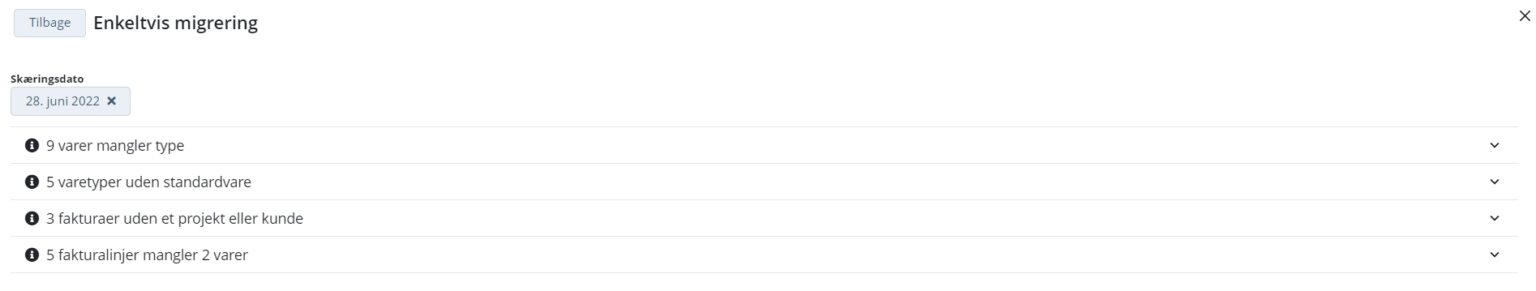 Guide til migrering af data til nyt faktureringsmodul - EazyProject
