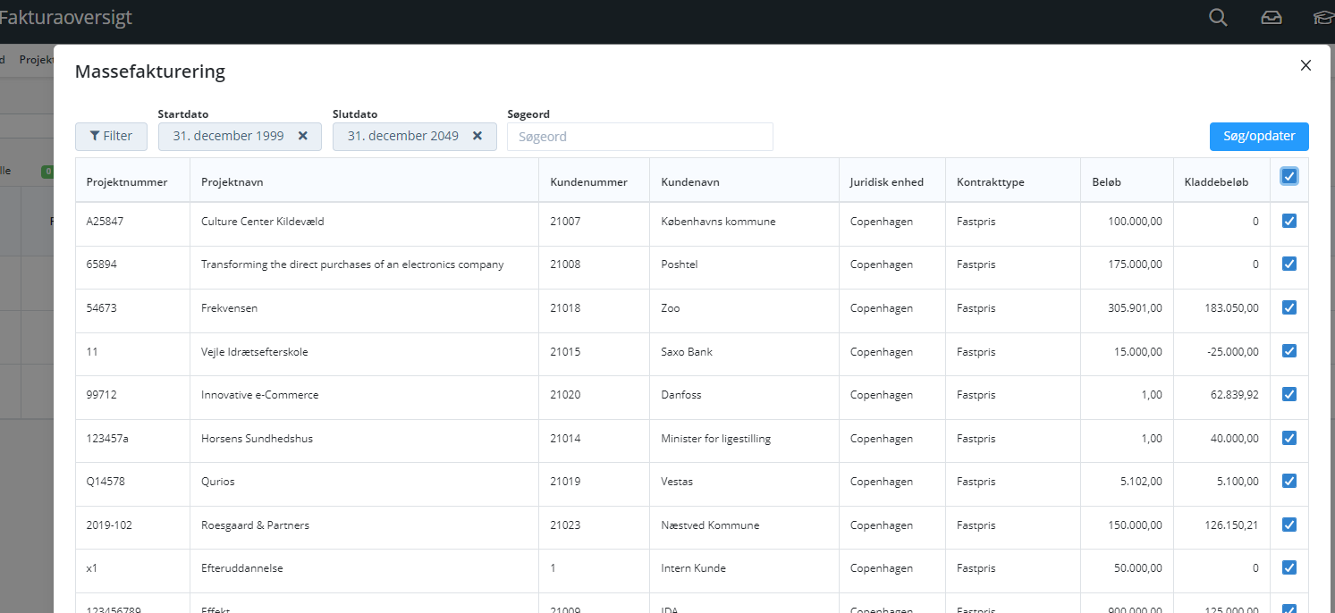 Kundeinformation - opdatering af EazyProject - EazyProject