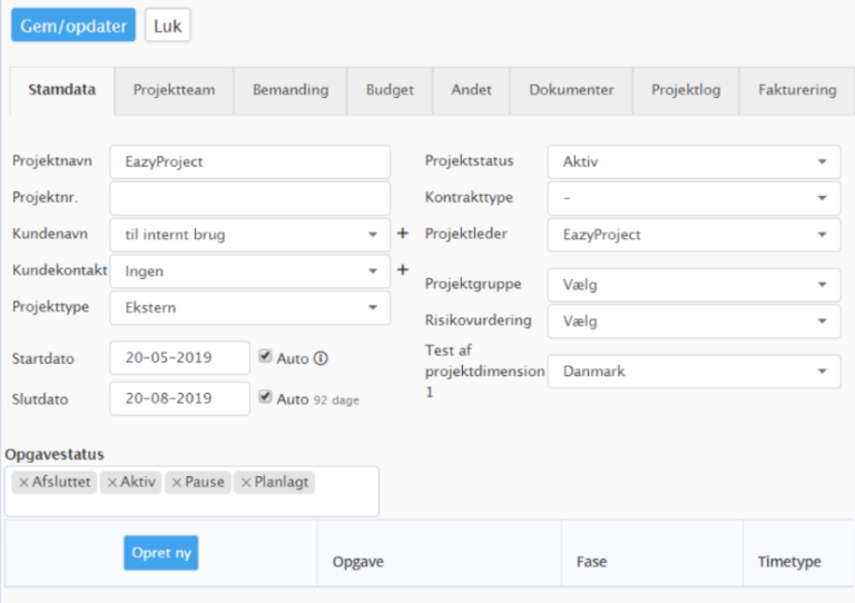 Processen for en projektleder - EazyProject